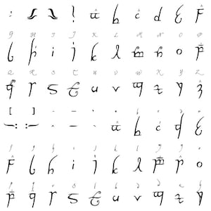 Elvish Script Letters - 71 SVG Designs - Etsy