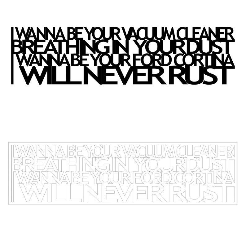 I Wanna Be Yours John Cooper Clarke Verse 1 SVG Word Art - Etsy