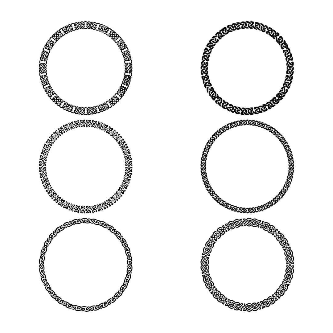 Celtic Circular Bands - 6 SVG Designs - Etsy