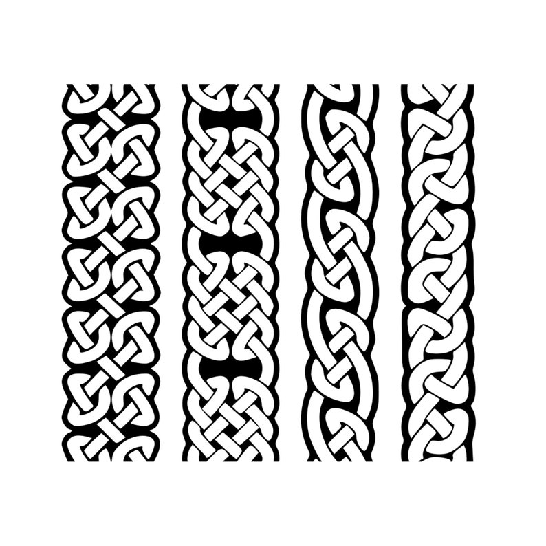 Celtic Mega Pack - 12 Circular Bands, 16 Corners and 12 Bands - SVG ...