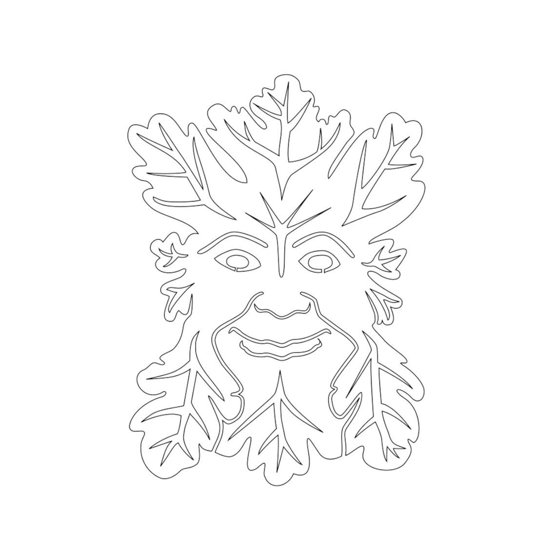 Green Man Vector SVG | Etsy