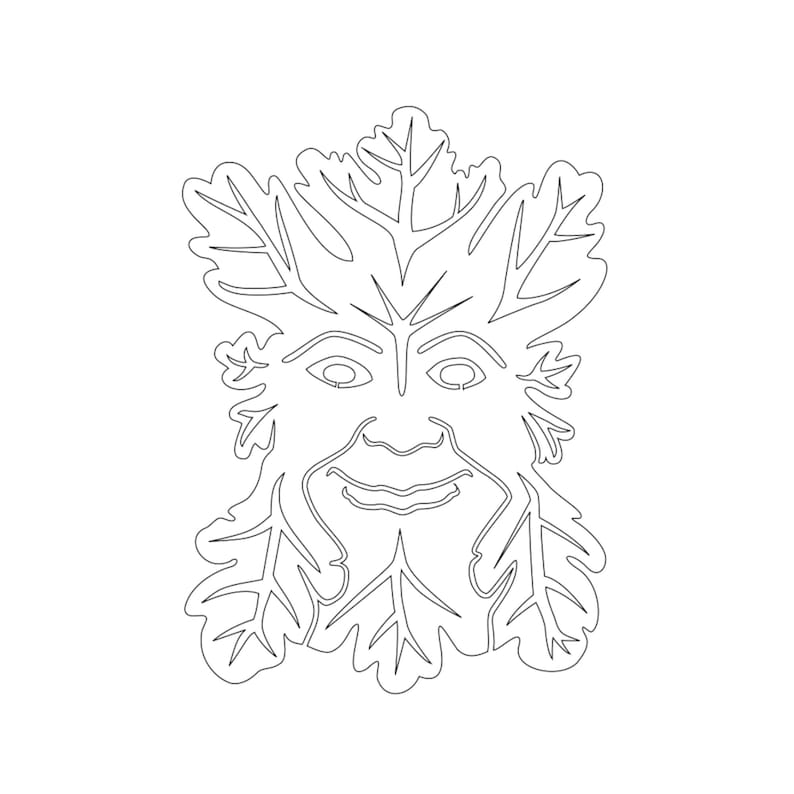 Green Man Vector (SVG) - Etsy