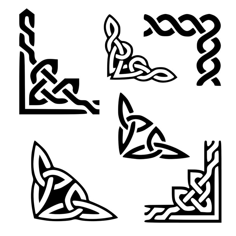 Celtic Corners 16 Separated SVG Designs - Etsy