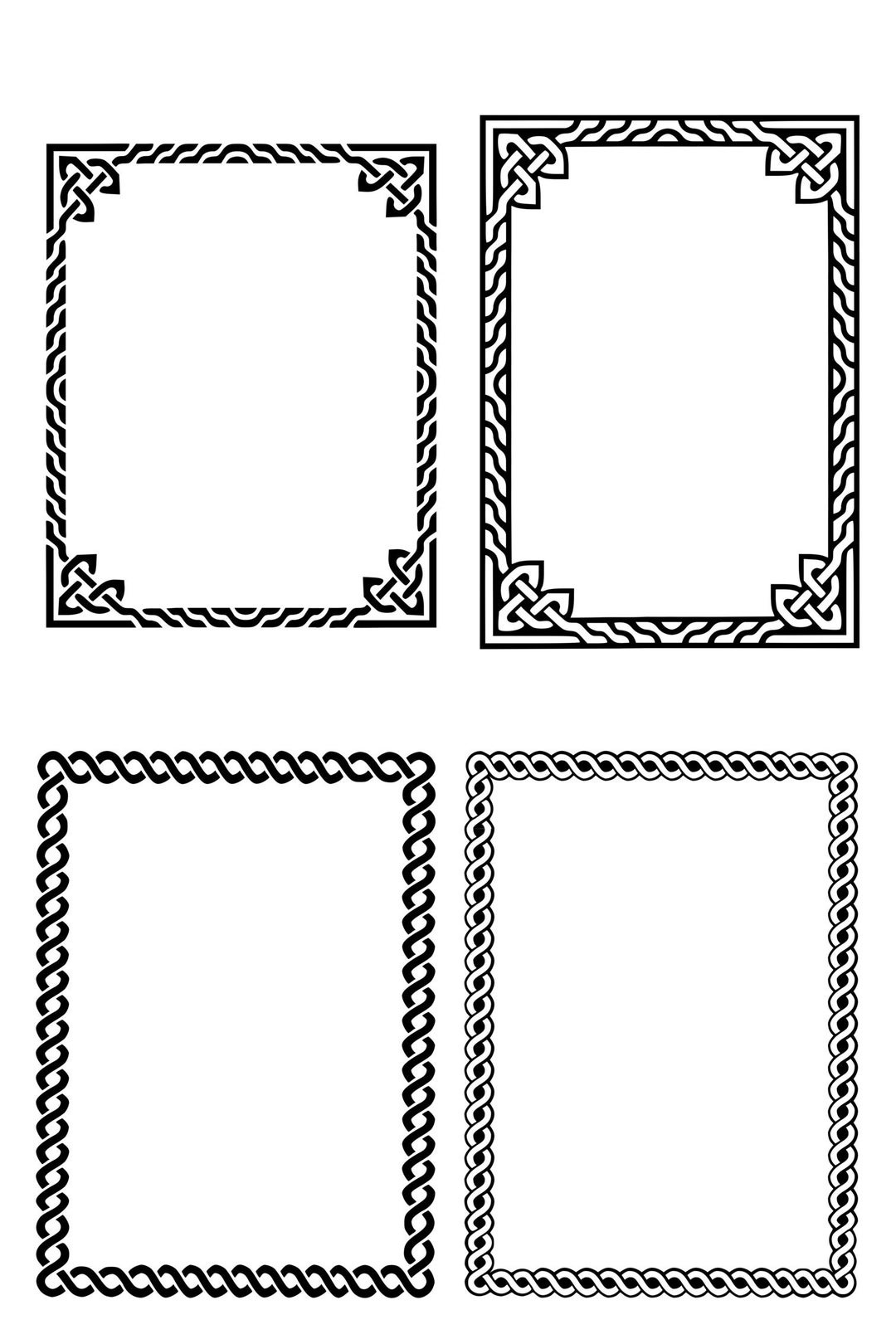 4 Rectangular Celtic Frames Ideal for Photo Frames - Etsy
