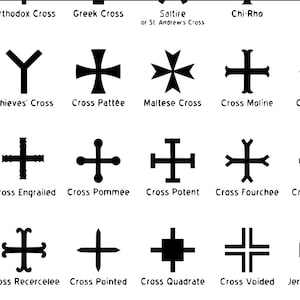Various Crosses - 30 Roman, Christian, Celtic, Pagan, Heraldic and ...