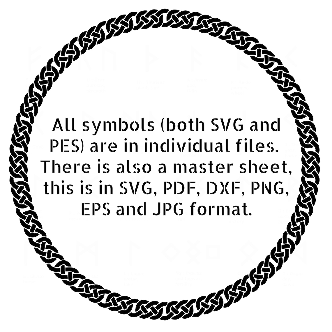 Elder Futhark Runes - 24 PES & SVG Symbols - Suitable for Laser Cutting ...