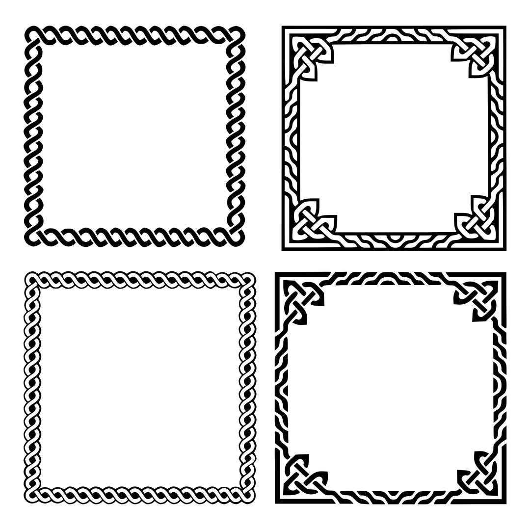 4 Square Celtic Frames Ideal for Photo Frames - Etsy