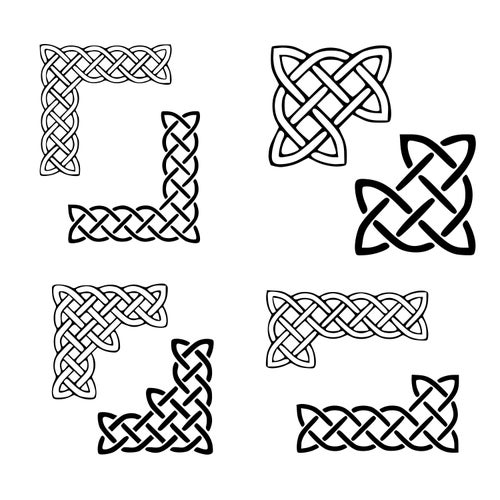 Celtic Corners 9 SVG Designs Create Your Own Borders - Etsy