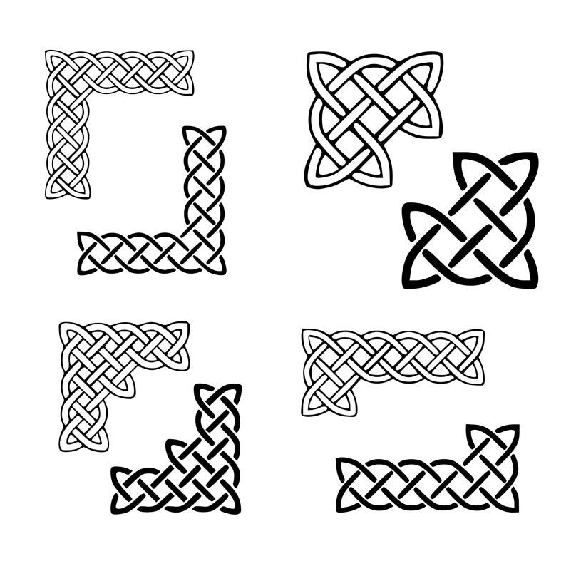 Celtic Corners - 8 SVG Designs - Etsy
