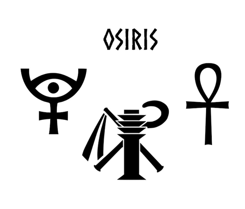 Egyptian Gods Hieroglyphics Symbol Set 1 - Anubis, Osiris, and Horus ...