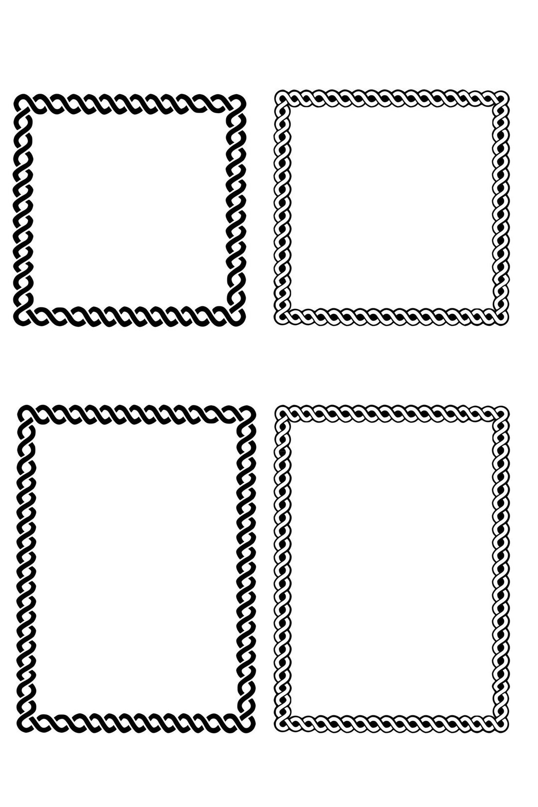 2 Square / 2 Rectangular Celtic Frames Set 1 Ideal for Photo Frames - Etsy