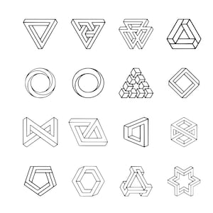 Optical Illusions - 16 SVG Designs - Etsy