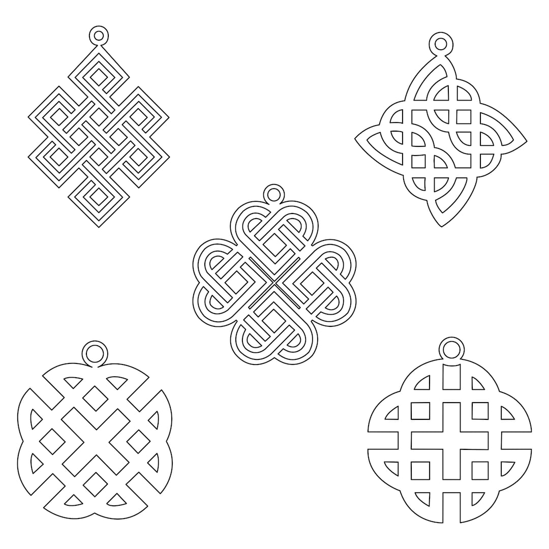 Celtic Ear Ring Designs - 5 SVG Designs - Make Your Own Ear Rings - Etsy