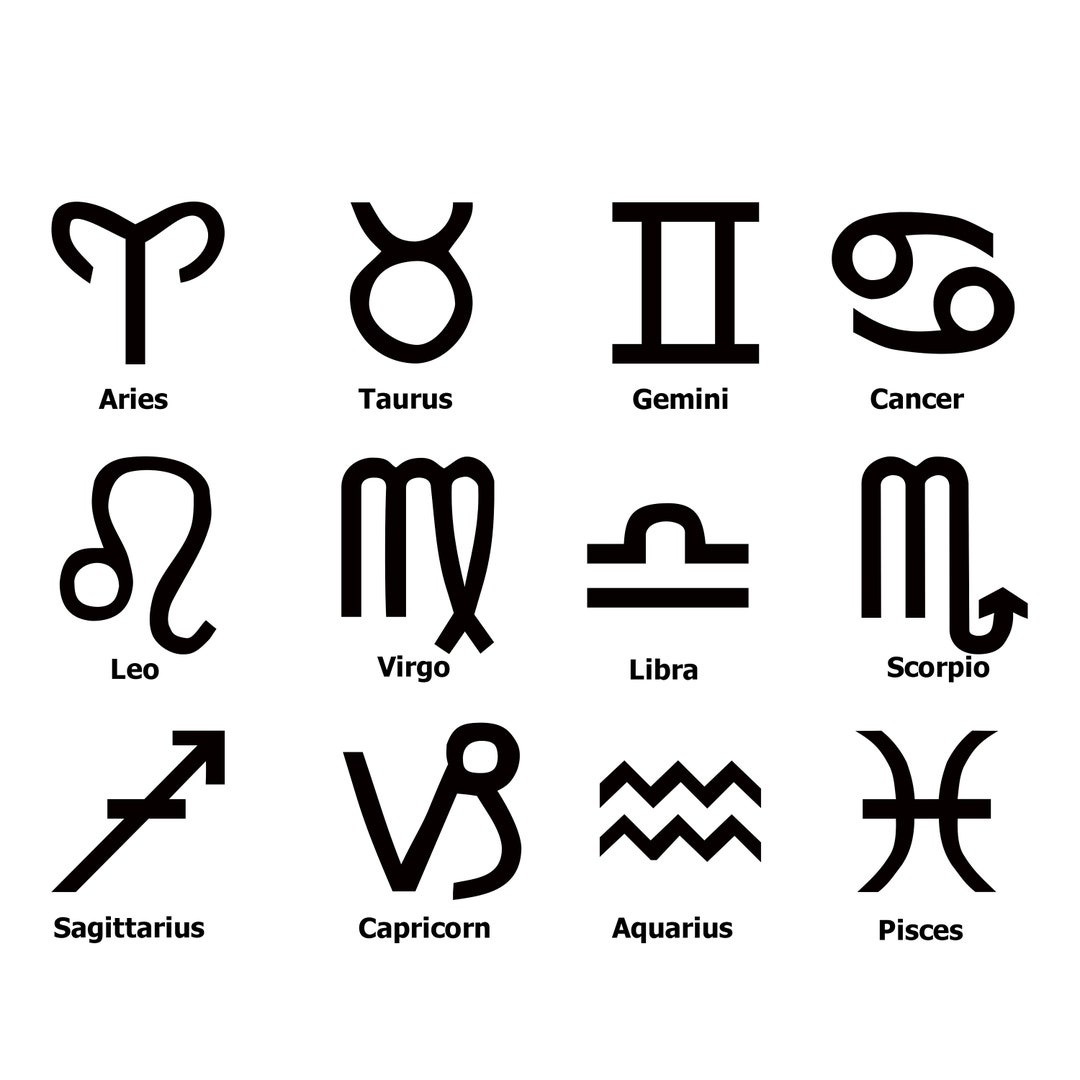12 Signs of the Zodiac - SVG Design - Etsy