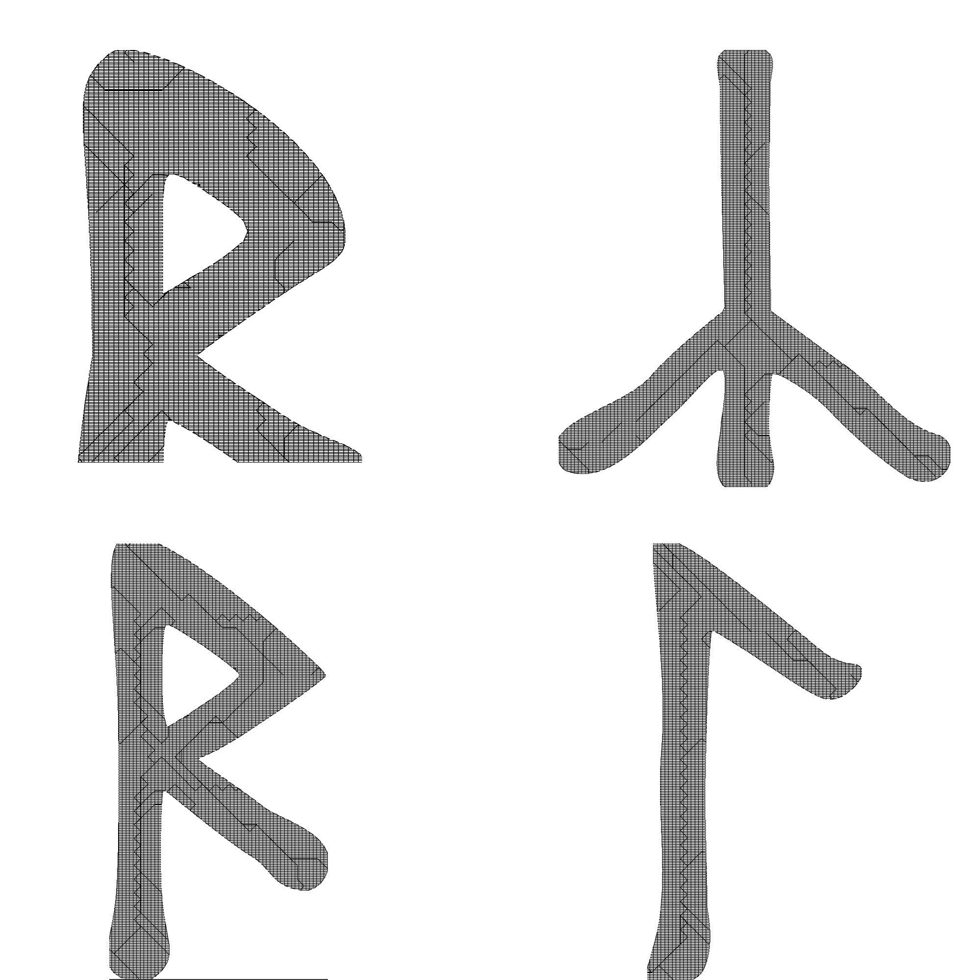 Elder / Younger Futhark Runes Pack - 40 PES / SVG Designs for ...