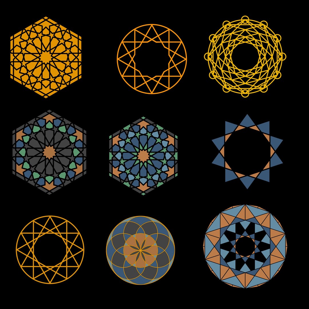 9 Arabic and Islamic Patterns - Etsy
