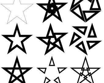 9 Point Star - Etsy