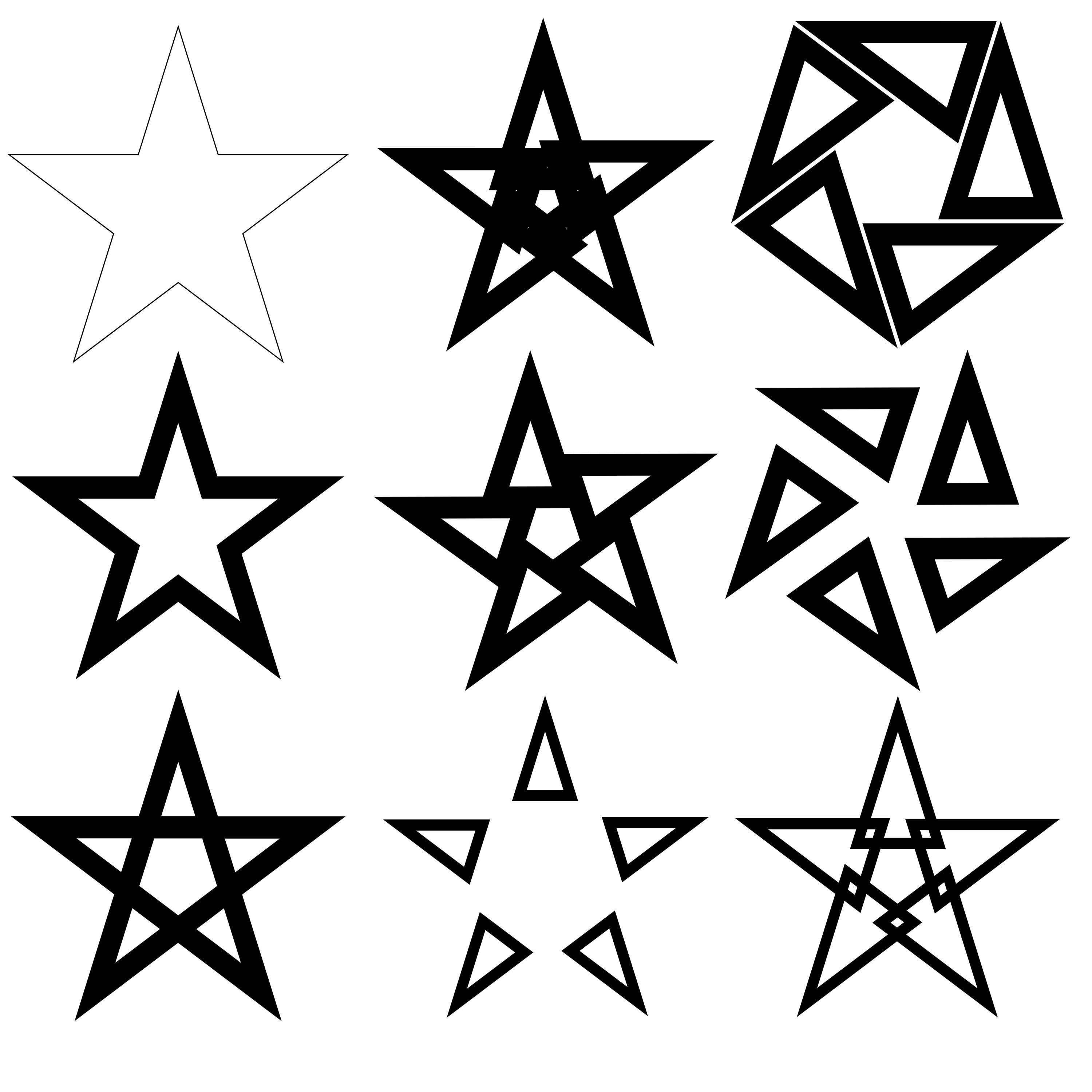 5 Point Star / Pentacles 9 Shapes SVG File - Etsy