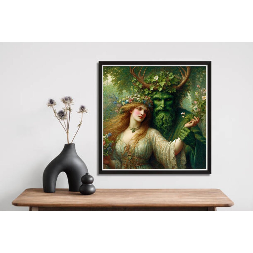 Beltane Goddess and the Green Man 1 - 4 Printable Images - Etsy