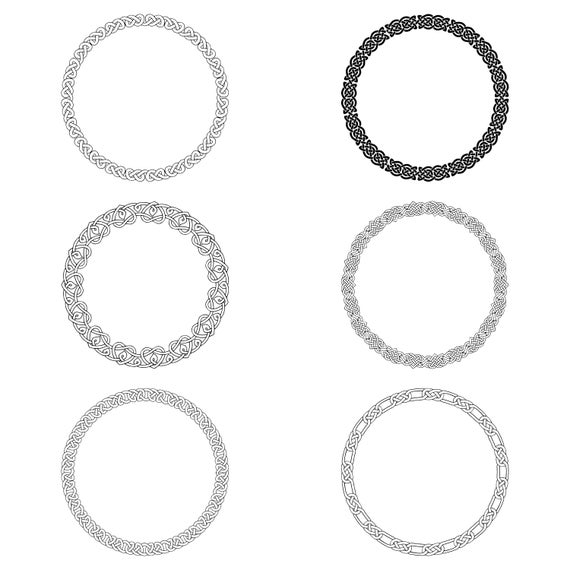Celtic Circular Bands 6 SVG Designs - Etsy