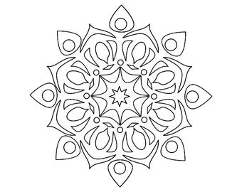 8 Point Mandala - Etsy