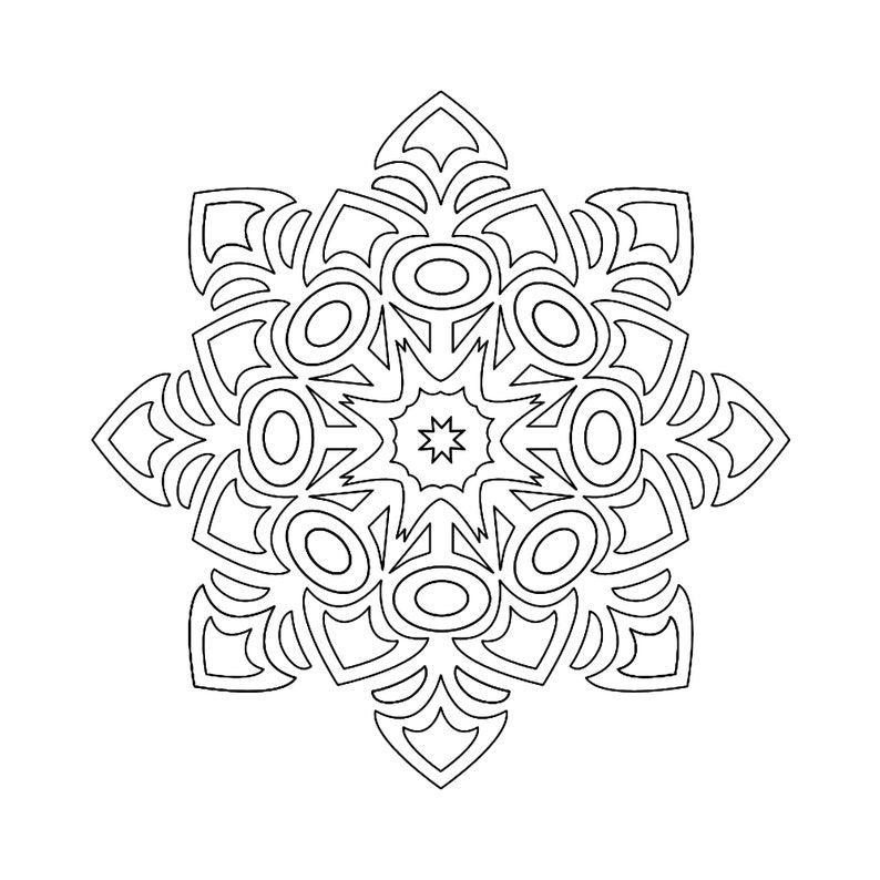 8 Point Mandala Pattern - Etsy