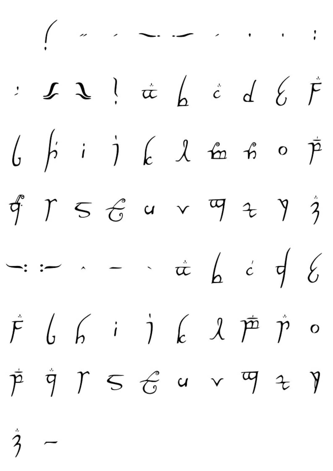 Dwarvish Alphabet