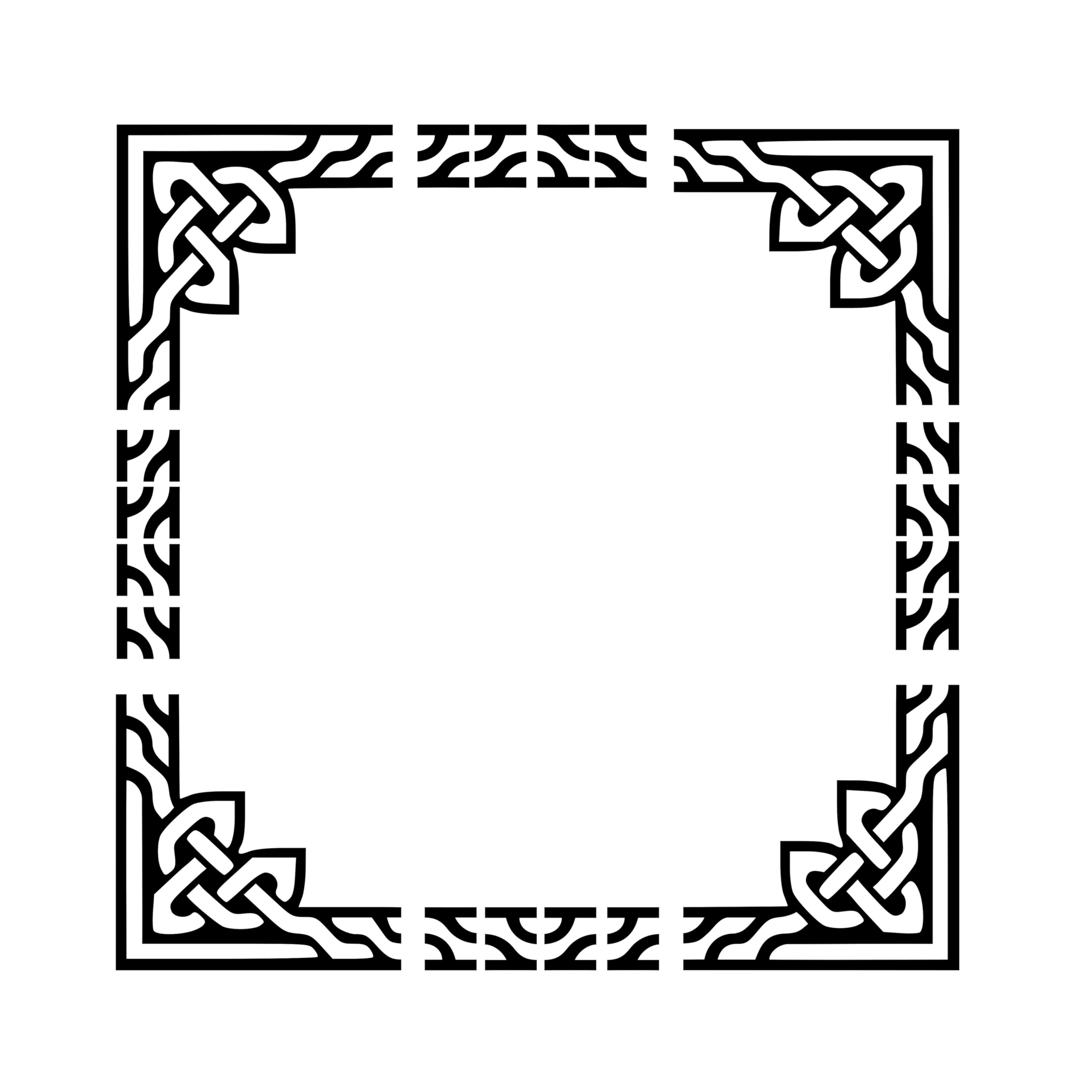 Celtic Frame / Border 1 - Includes Corners and Side Designs - Etsy