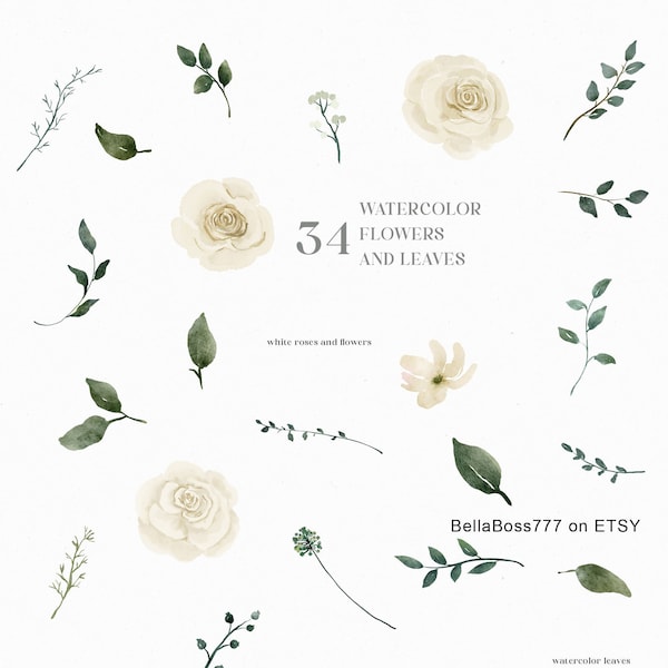 Ivory White Rose - Etsy