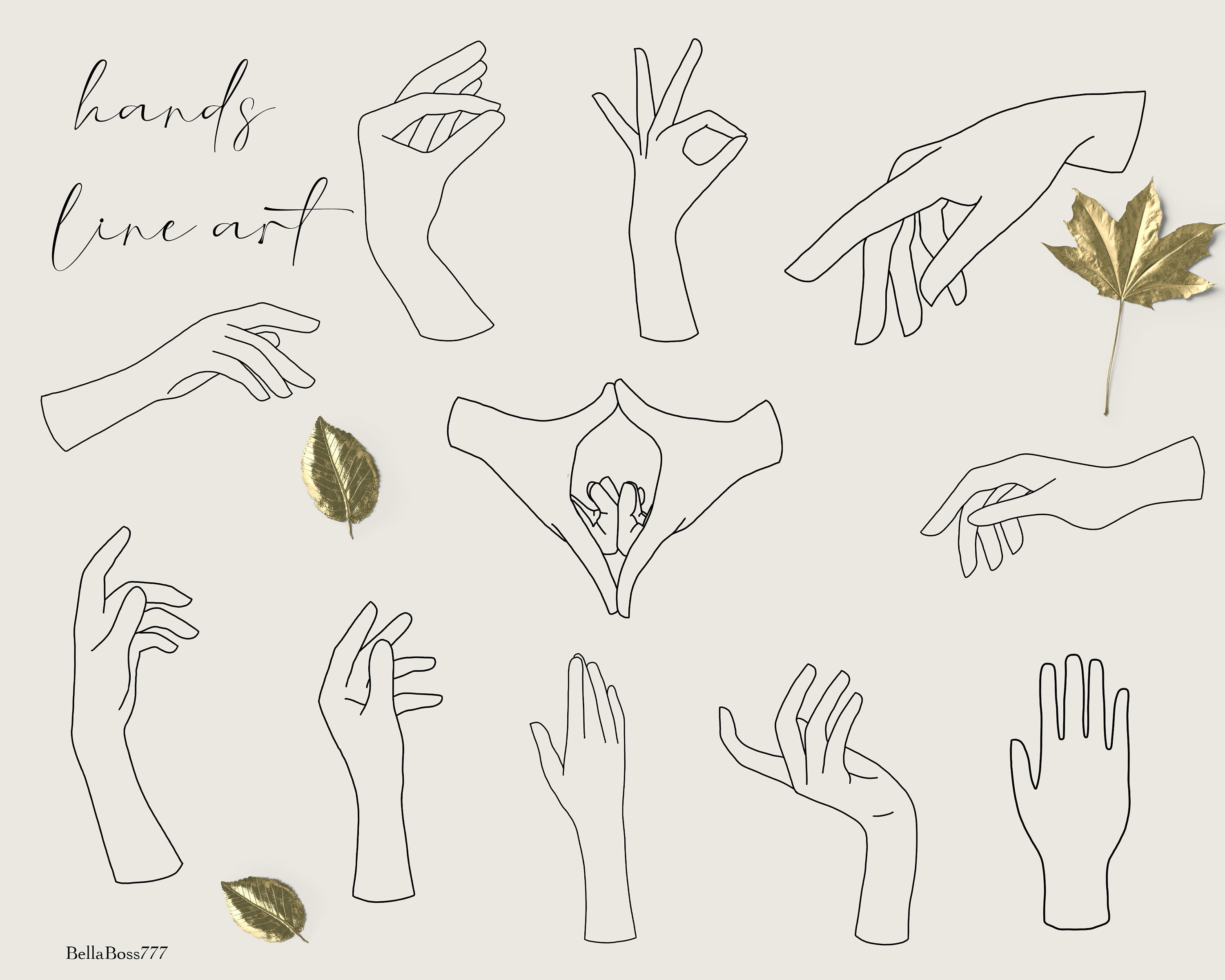 Hands Clipart, Yoni Hand PNG, Zodiac Sign, Alchemy Clipart, Spiritual ...