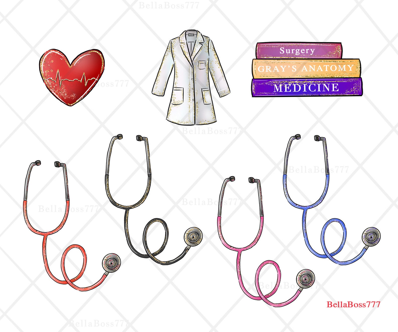 Doctor Clipart Medical Sticker Planner Girl Nurse Injection - Etsy