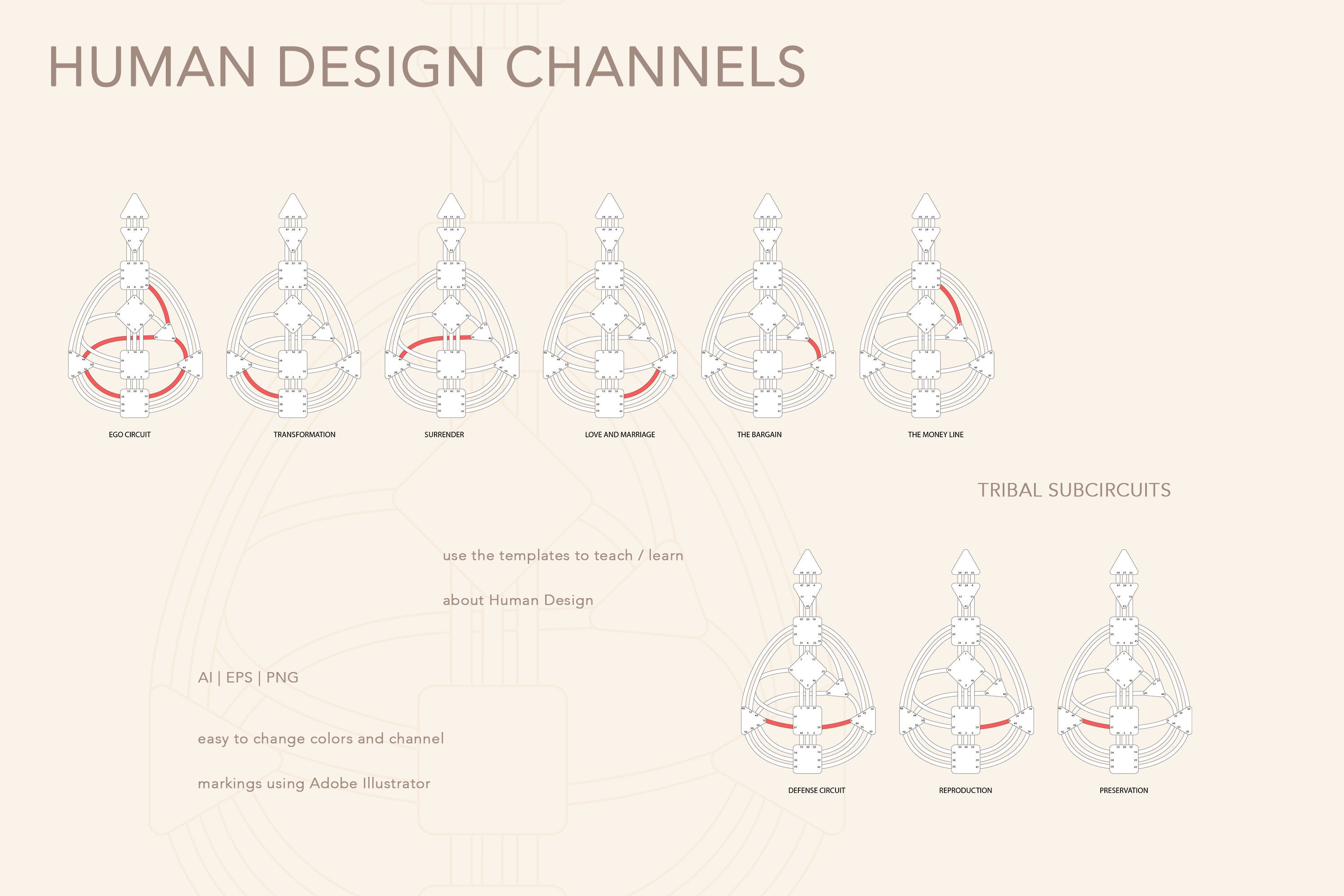Human Design Channels, Bodygraph Chart, HD Clipart, Human Design ...
