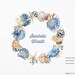 Seashells Clipart, Seashells Wreath, Ocean Clipart, Marine Clipart ...