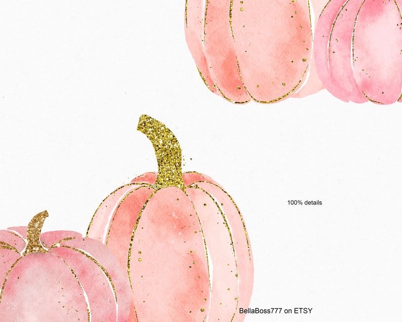 Pink Pastel Pumpkins Baby Shower Clipart Fall Clipart - Etsy UK