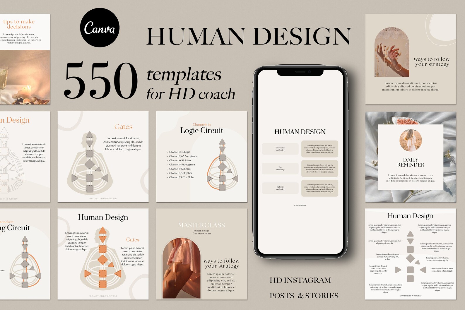 Human Design Instagram Template Bodygraph Social Media - Etsy Australia