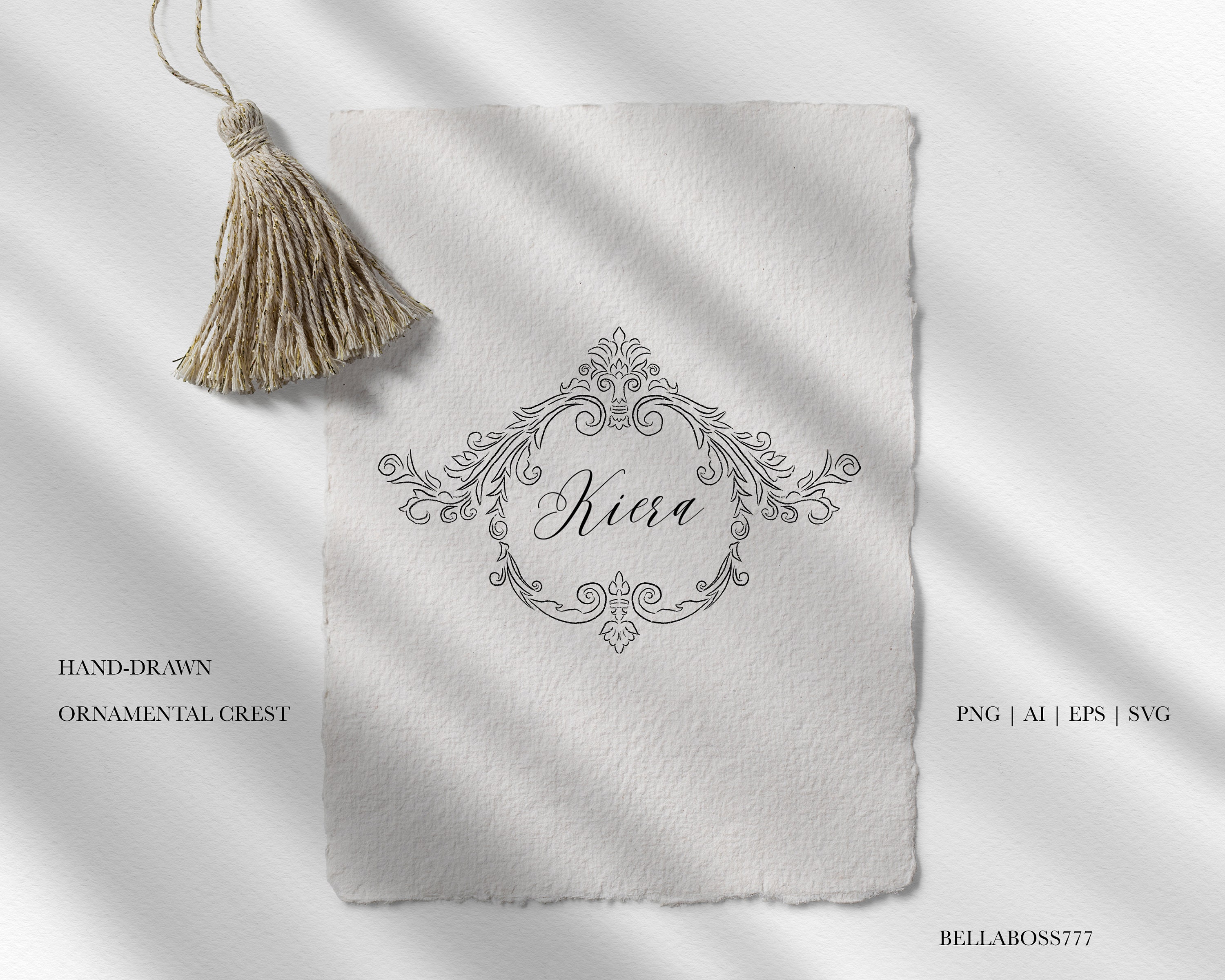 Wedding Frame Clipart Fine Art Line Art Logo Clipart - Etsy