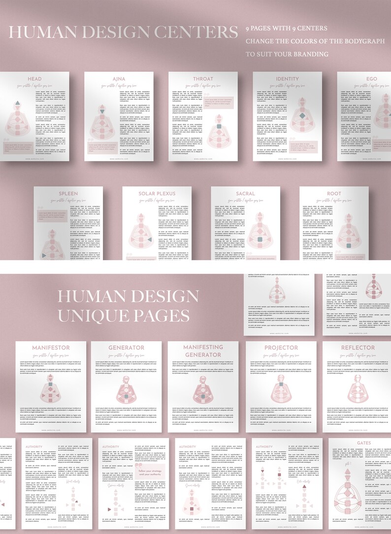 Human Design Workbook, Bodygraph, HD Canva Template, Human Design ...