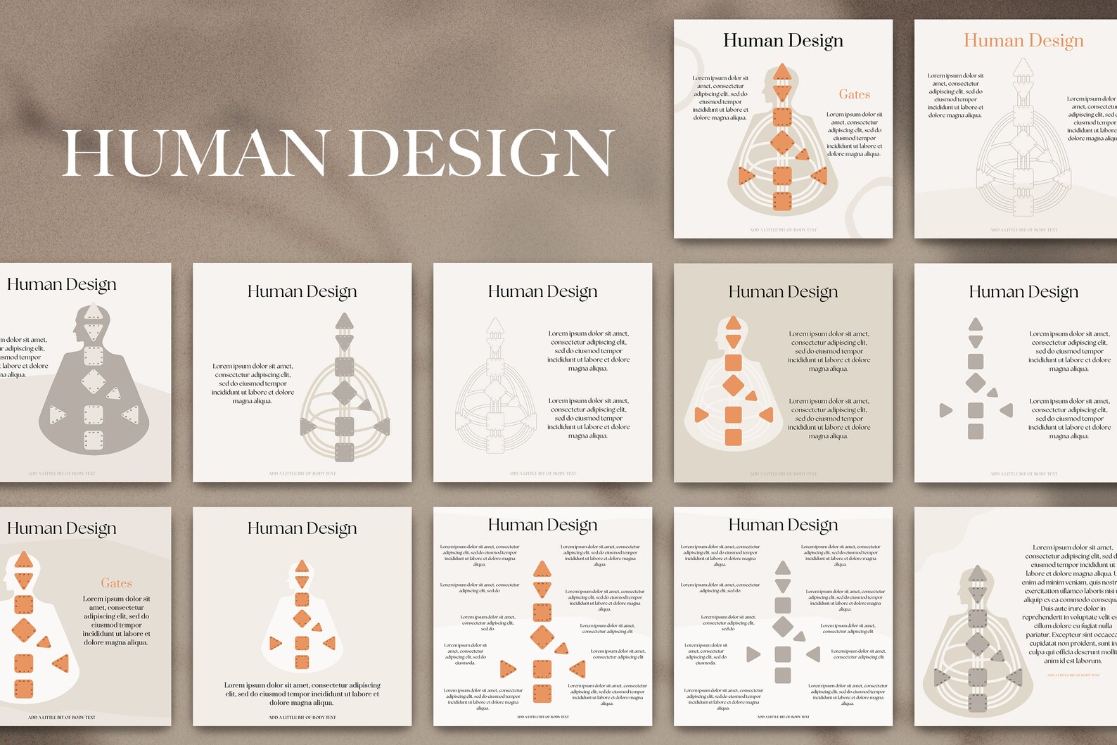 Human Design, Instagram Template, Bodygraph, Social Media Template ...