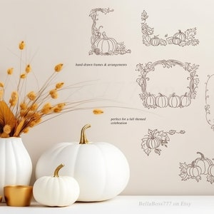 Pumpkin Clipart, Pumpkin Frames, Autumn Wedding Clipart, Autumn Clipart ...