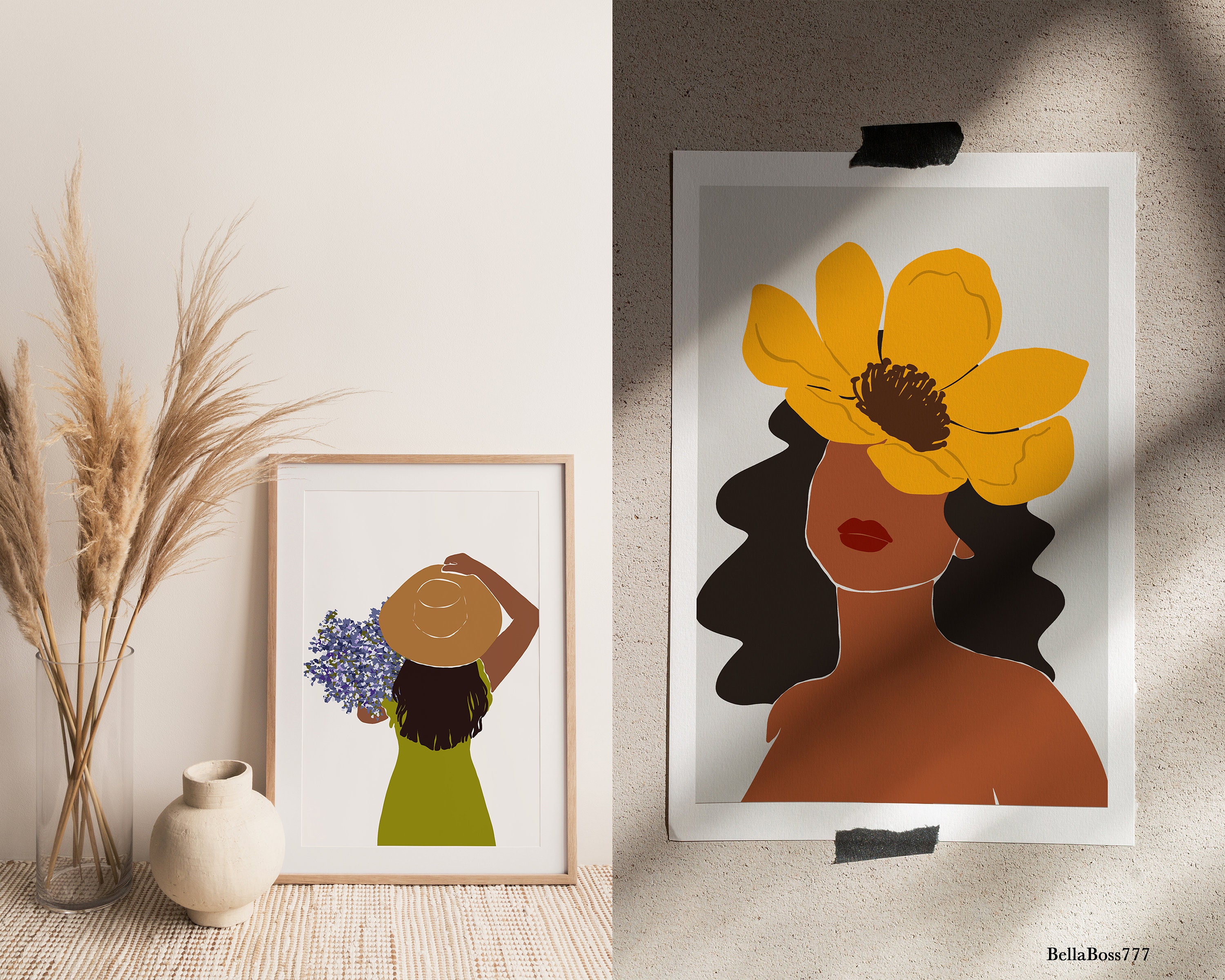 Woman Clipart Spring Clipart Floral Clipart Flower Girl - Etsy