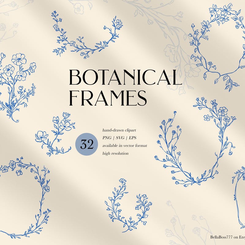 Botanical Wedding Icons - Etsy
