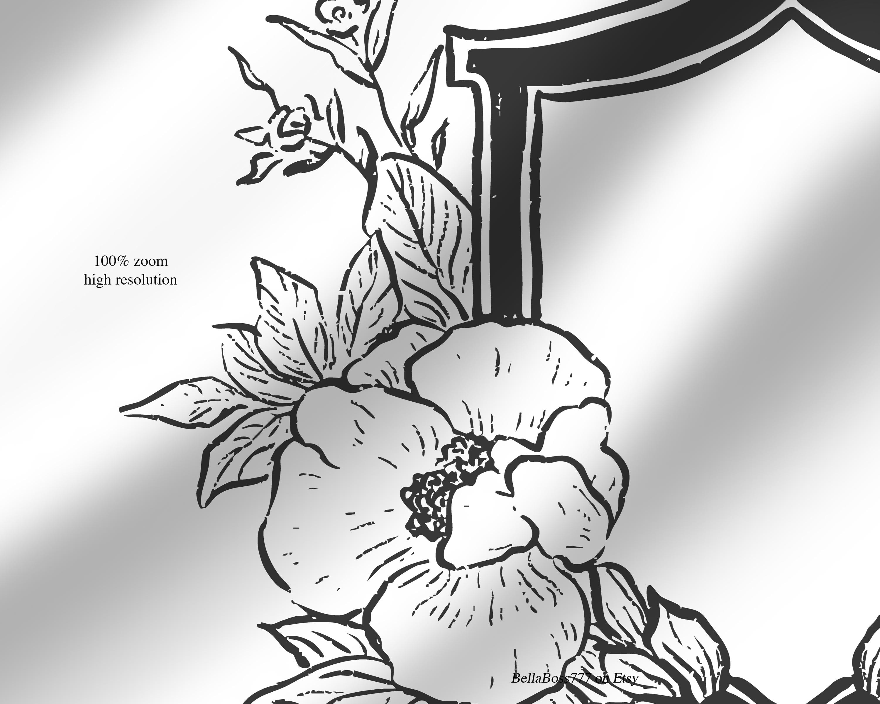 Crest Logo Clipart, Fine Art, Crest Line Art, Floral Frames, Wedding ...