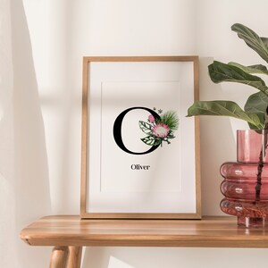 Floral Alphabet Tropical Flowers Alphabet Clipart Tropical - Etsy