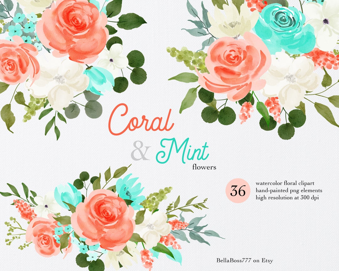 Coral Watercolor Roses, Watercolor Bouquets, Floral Bouquets, Wedding ...