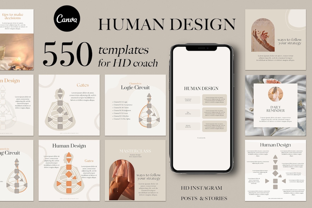 Human Design, Instagram Template, Bodygraph, Social Media Template ...