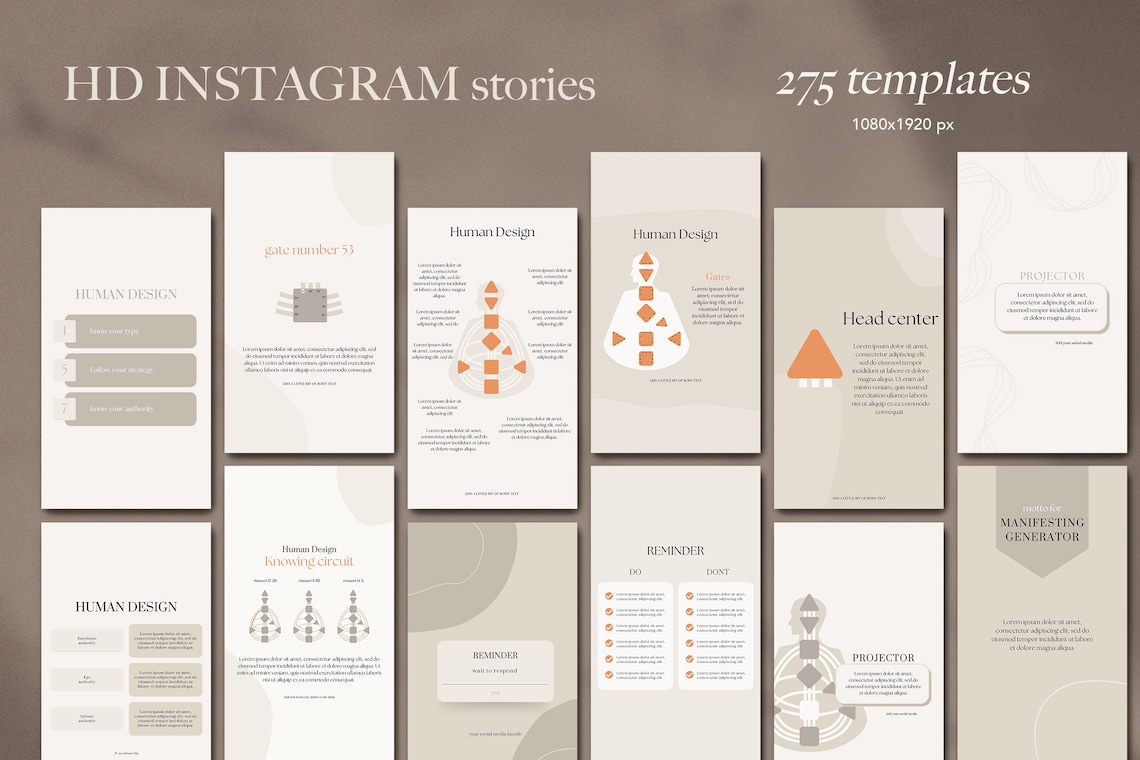 Human Design, Instagram Template, Bodygraph, Social Media Template ...
