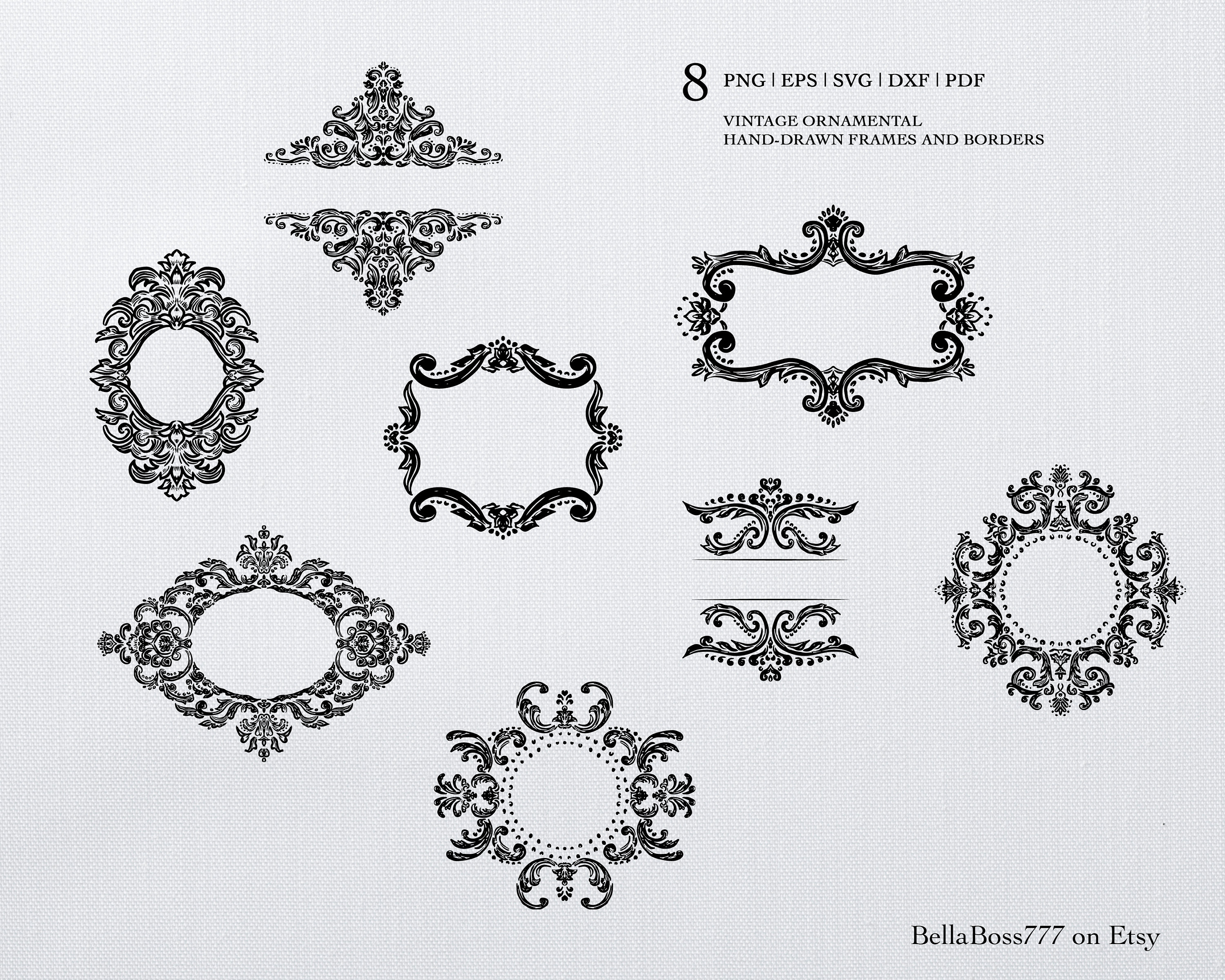 Ornamental Svg, Frames SVG, Border SVG, Decorative Svg, Flourish Svg ...