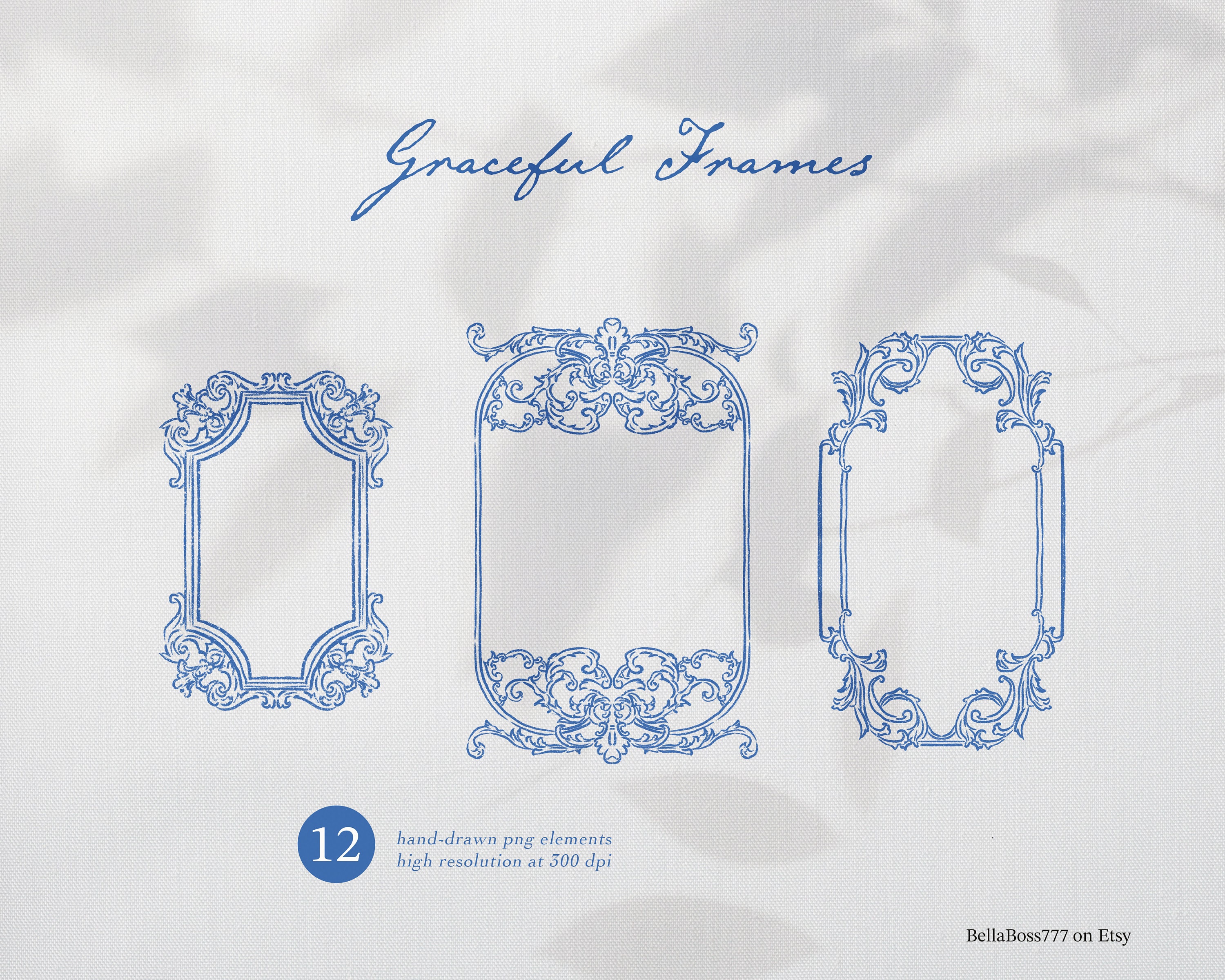 Wedding Frame Clipart, Fine Art, Line Art, Wedding Crest, Ornamental ...