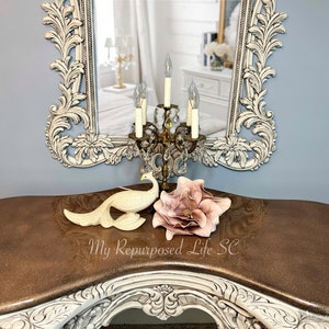 Custom Order Option! Baroque Style White and Pink Vanity With Mirror ...