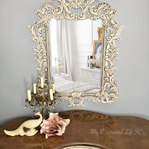 Custom Order Option! Baroque Style White and Pink Vanity With Mirror ...